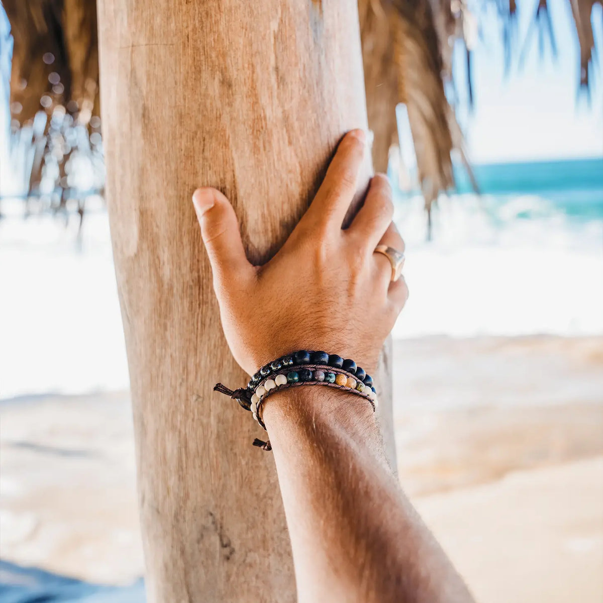Lotus & Luna - Mens Stone Cords Bracelets – Balboa Surf and Style